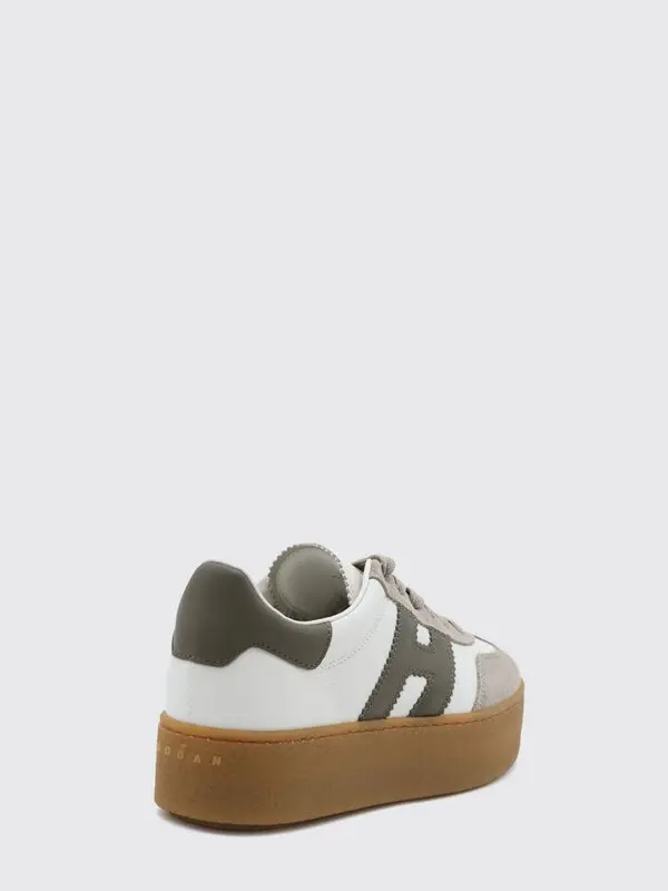 Hogan Platform Leather And Suede Sneakers With H Logo