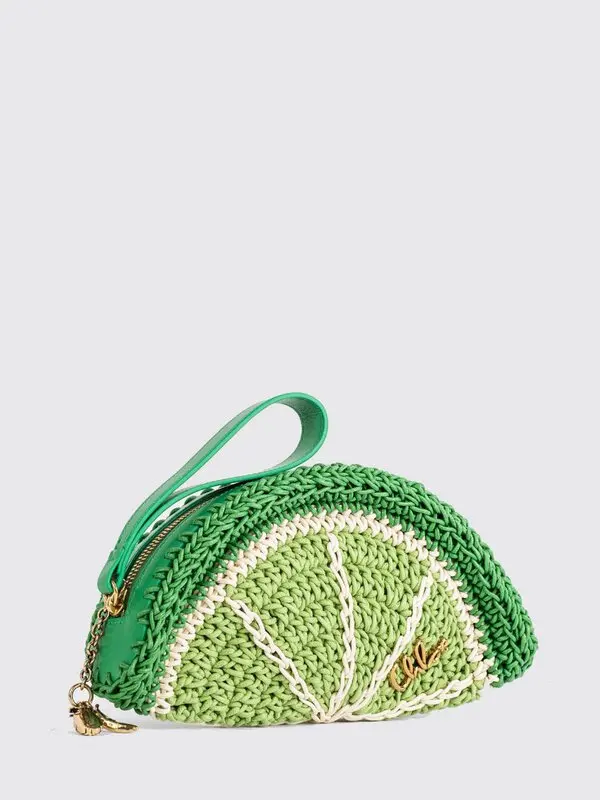 Chloé Tropicus Lime Slice Crochet Cotton Clutch - Green
