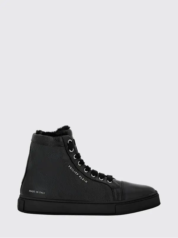 Philipp Plein High Top Lace Up Sneakers - Black