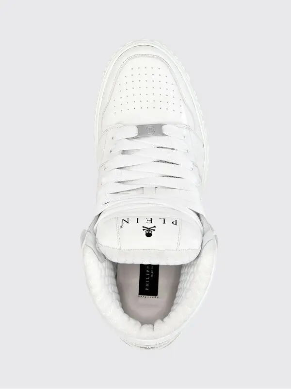Philipp Plein High-top Leather Sneakers With Skull Detail
