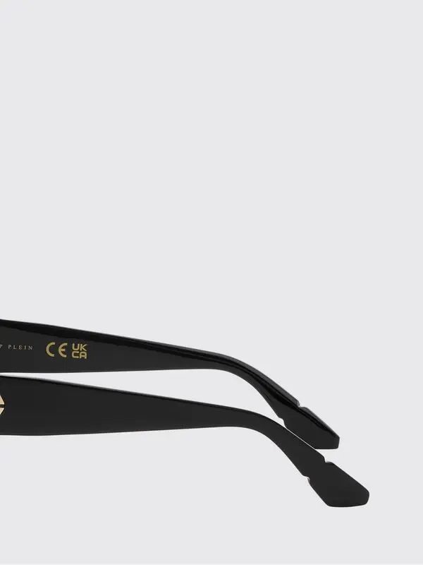 Philipp Plein Acetate Shield Sunglasses With Hexagon Logo - Black 1
