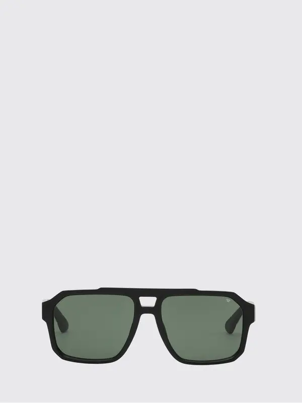 Philipp Plein Square Acetate Shield Sunglasses With Double Bridge - Black 1