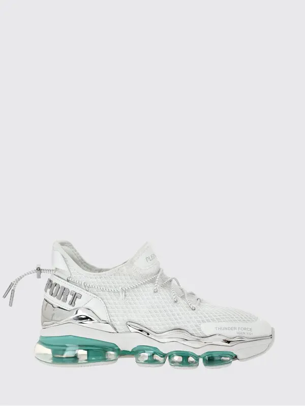 PLEIN SPORT Two-tone Mesh Low-top Trainers - White