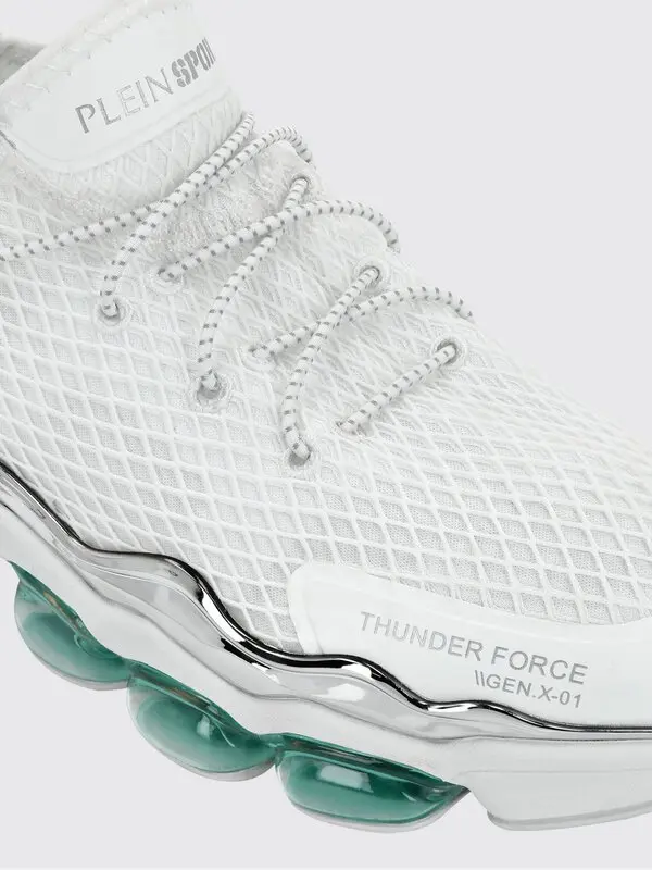 PLEIN SPORT Two-tone Mesh Low-top Trainers - White