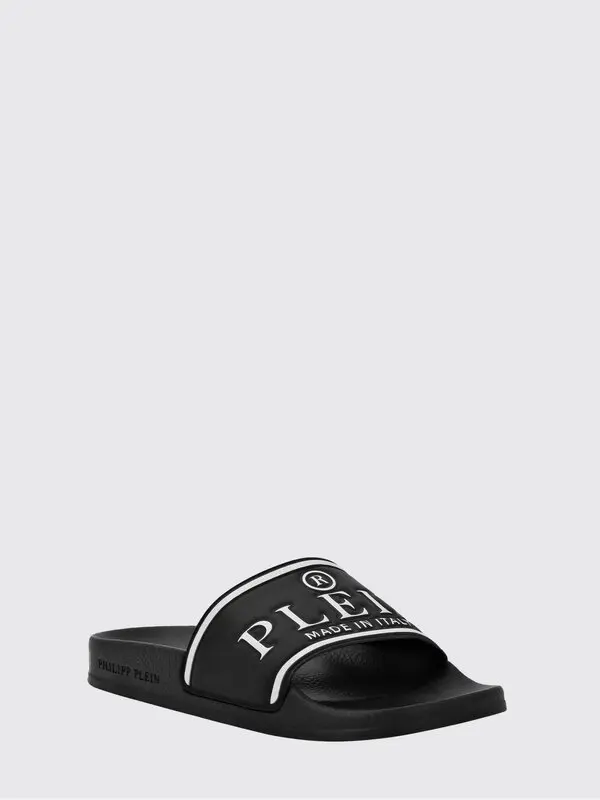 Philipp Plein Beachwear Rubber Slides With Contrasting Logo