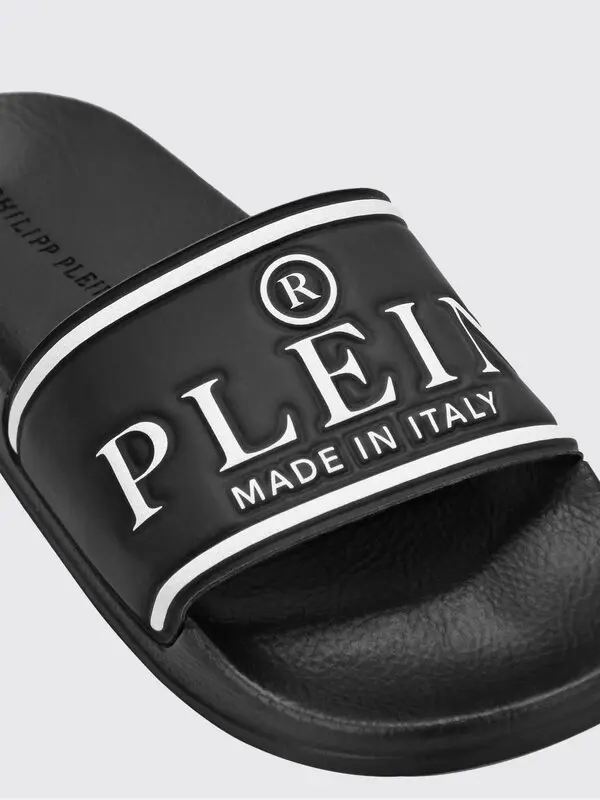 Philipp Plein Beachwear Rubber Slides With Contrasting Logo