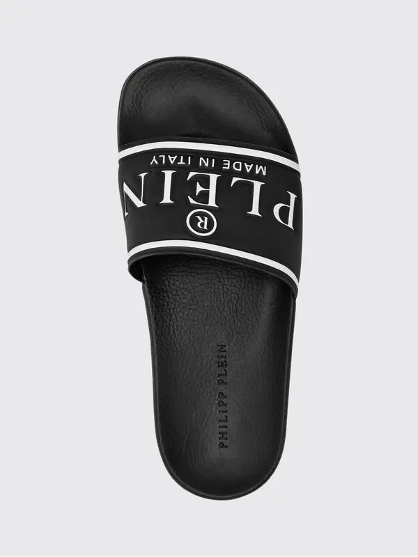 Philipp Plein Beachwear Rubber Slides With Contrasting Logo
