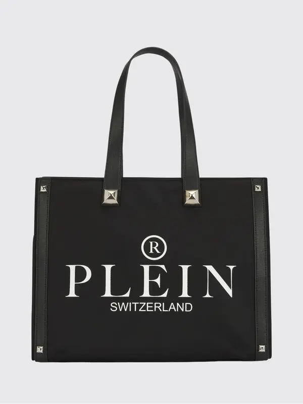 Philipp Plein Nylon Tote Bag With Zip Closure And Printed Logo
