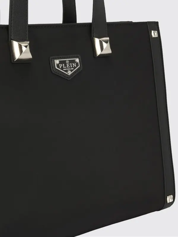 Philipp Plein Nylon Tote Bag With Zip Closure And Printed Logo