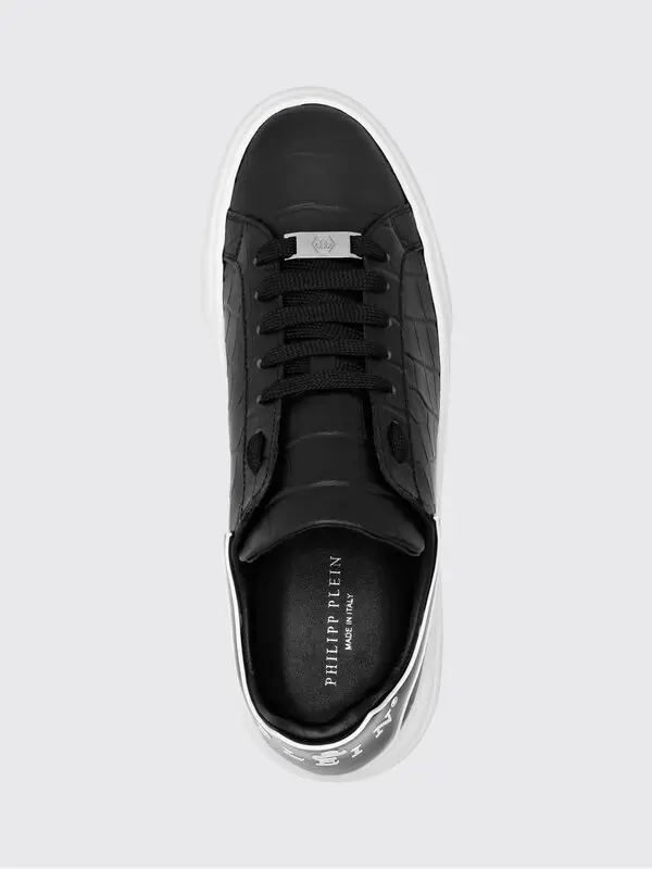 Philipp Plein Crocodile-effect Leather Lace-up Low-top Sneakers