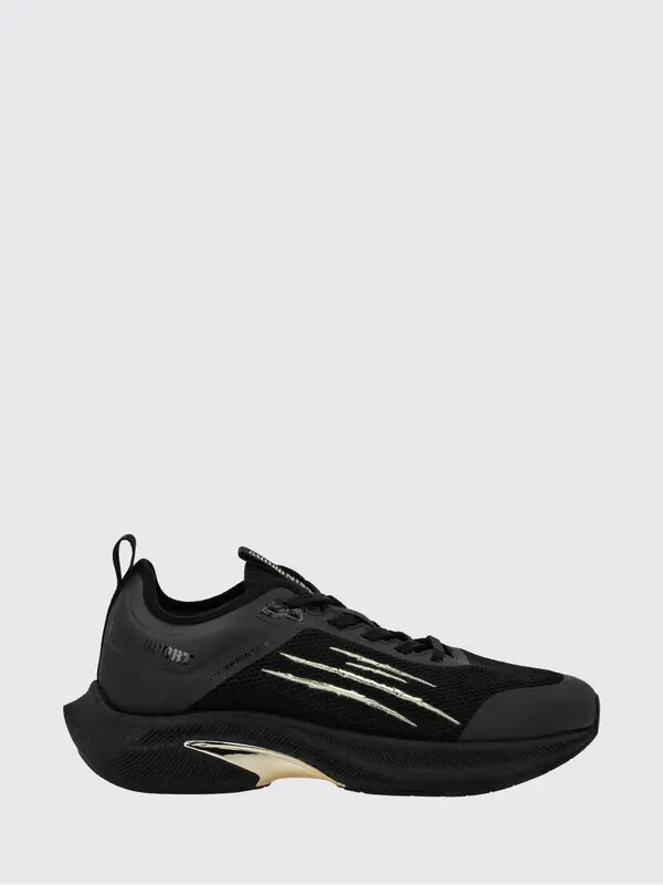 PLEIN SPORT Ps/sprint-78 Two-tone Mesh Trainers With Printed Logo - Black