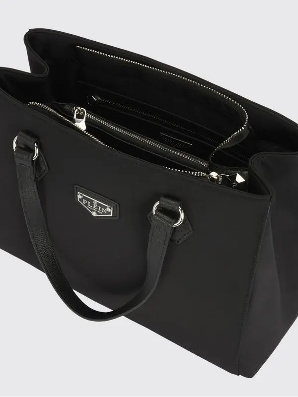 Philipp Plein Nylon Handbag With Double Handle And Removable Shoulder Strap