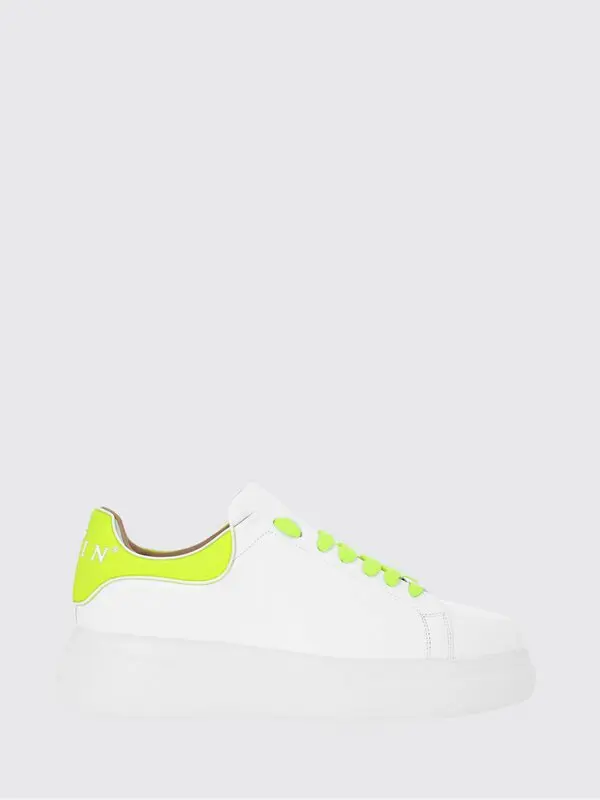 Philipp Plein Platform Sneakers In Smooth Leather With Rear Logo
