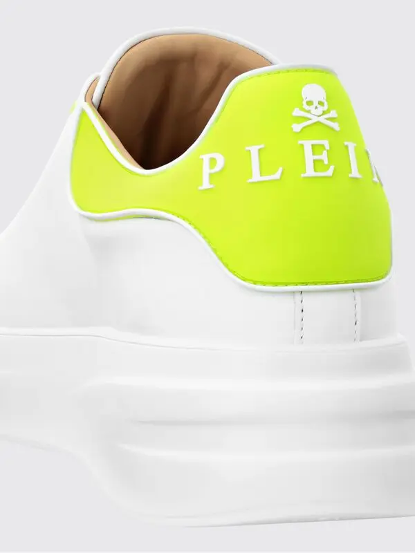 Philipp Plein Platform Sneakers In Smooth Leather With Rear Logo