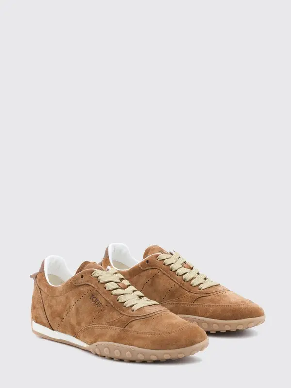 TOD'S Suede Low-top Sneakers With Gommini And Embossed Logo