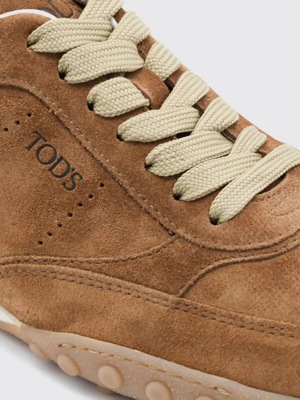 TOD'S Suede Low-top Sneakers With Gommini And Embossed Logo