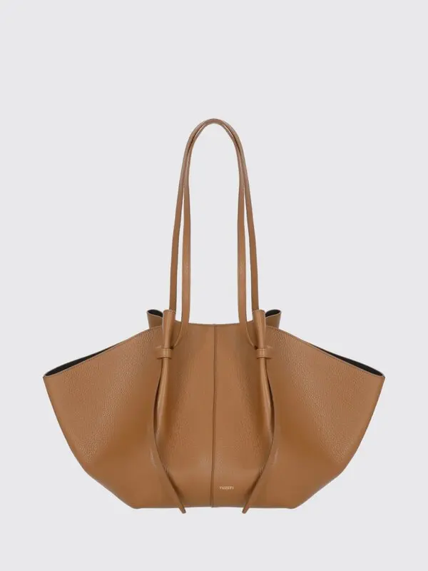 Yuzefi Large Mochi Shoulder Bag In Grained Leather - Beige