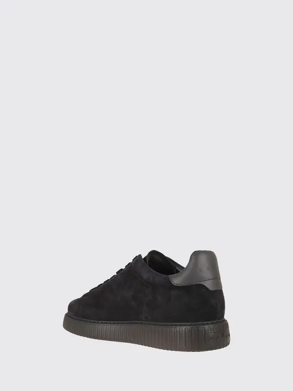Hogan Suede Lace-up Sneakers With Perforated H Logo - Blue