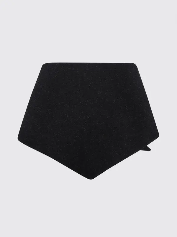 JIL SANDER Triangular Pure Wool Scarf With Applied Logo