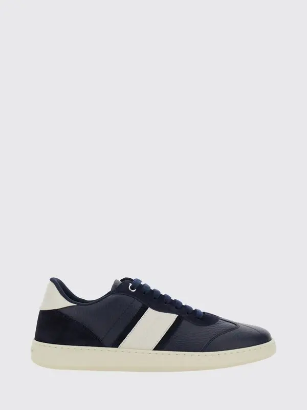 FERRAGAMO Two-tone Leather Low-top Trainers - Blue