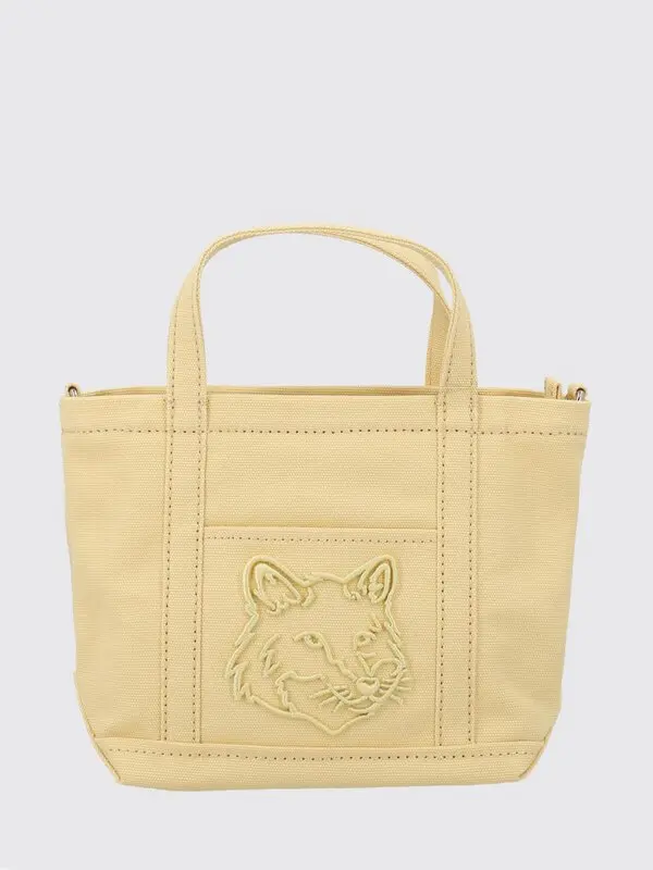 Maison Kitsuné Canvas Crossbody Bag - Beige
