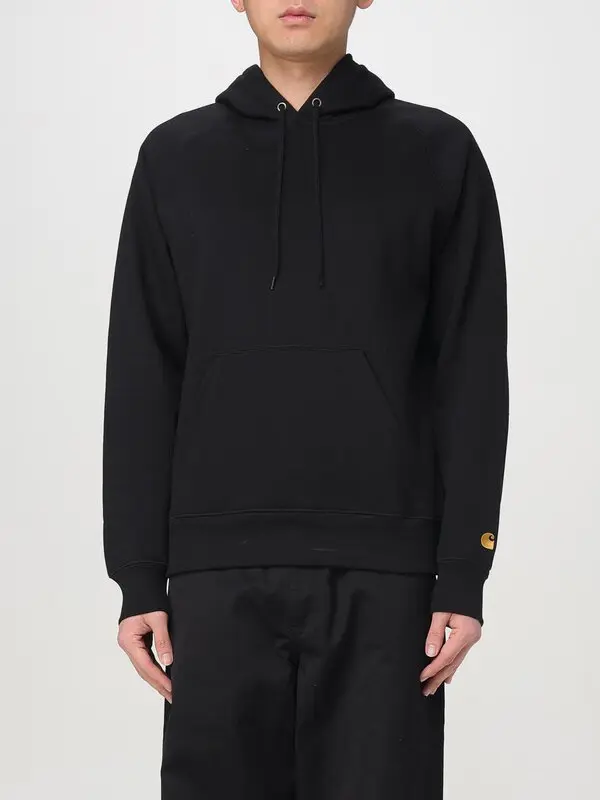 Carhartt Work In Progress Basic Hooded Sweatshirt In Cotton Blend - Black
