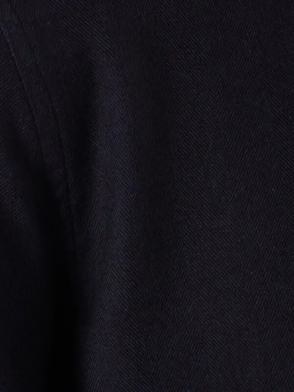 Brunello Cucinelli Herringbone Cotton Blend Shirt - Blue
