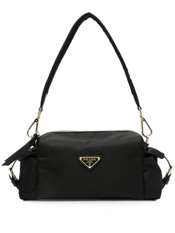 Prada Explore Small Re-nylon And Leather Shoulder Bag - Black