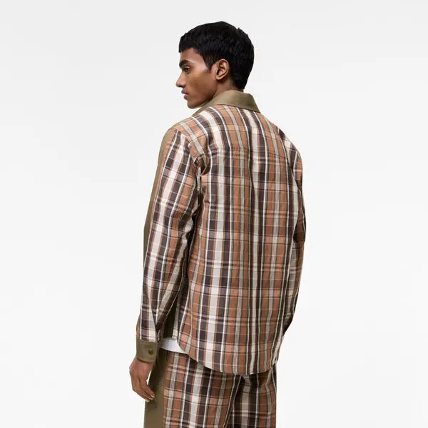 Burberry Tropical Gabardine And Check Shirt