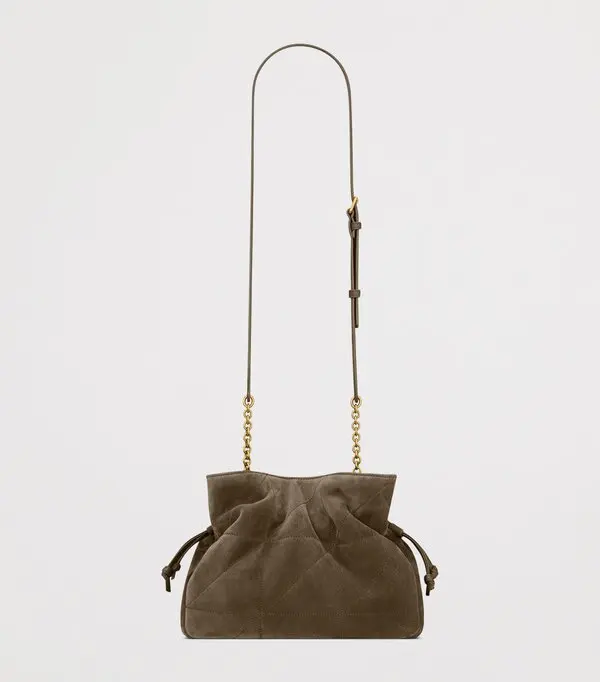 Saint Laurent Suede Jamie Shoulder Bag With Monogram - Green