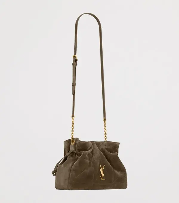 Saint Laurent Suede Jamie Shoulder Bag With Monogram - Green