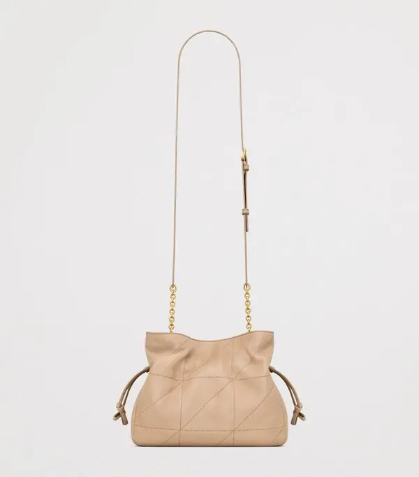 Saint Laurent Jamie Leather Shoulder Bag - White