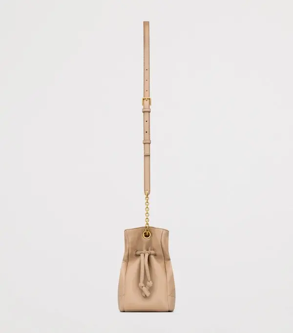 Saint Laurent Jamie Leather Shoulder Bag - White