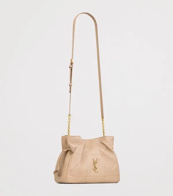 Saint Laurent Jamie Leather Shoulder Bag - White