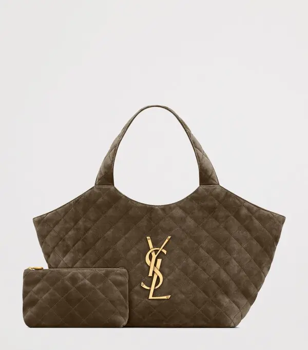 Saint Laurent Medium Suede Icare Tote Bag