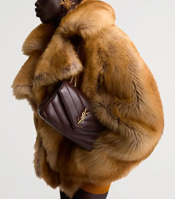 Saint Laurent Small Loulou Shoulder Bag - Brown