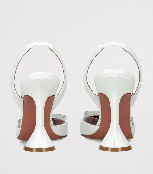 Amina Muaddi Leather Lara Slingbacks 95