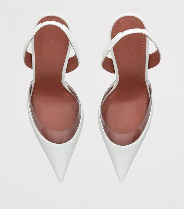 Amina Muaddi Leather Lara Slingbacks 95