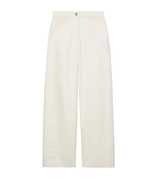 Max & Co. Wool-blend Straight Leg Trousers - White