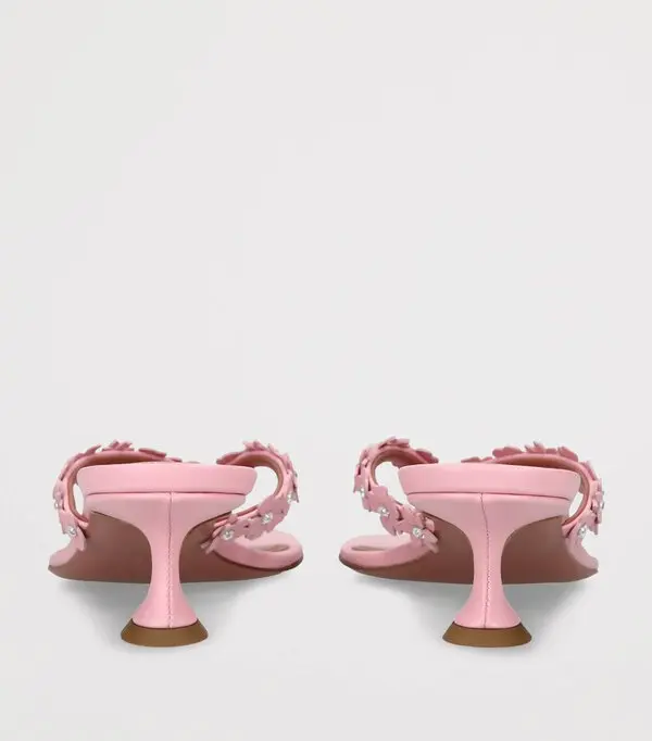 Amina Muaddi Janis Heeled Sandals - Pink