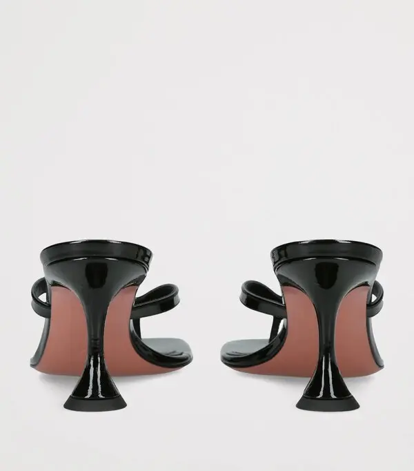 Amina Muaddi Patent Leather Juliette Heeled Sandals 70