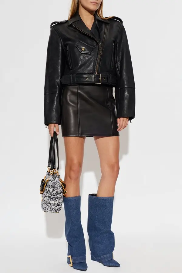 Balmain Denim Heeled Boots
