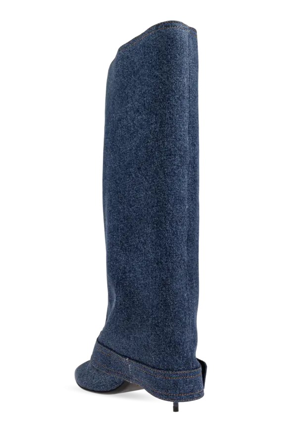 Balmain Denim Heeled Boots
