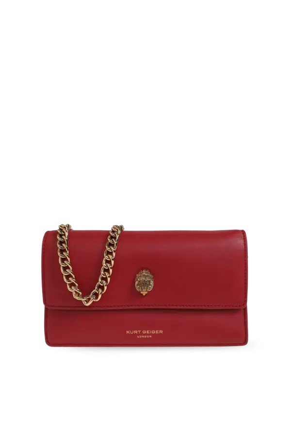 Kurt Geiger Wallet On 'sloane' Chain - Red
