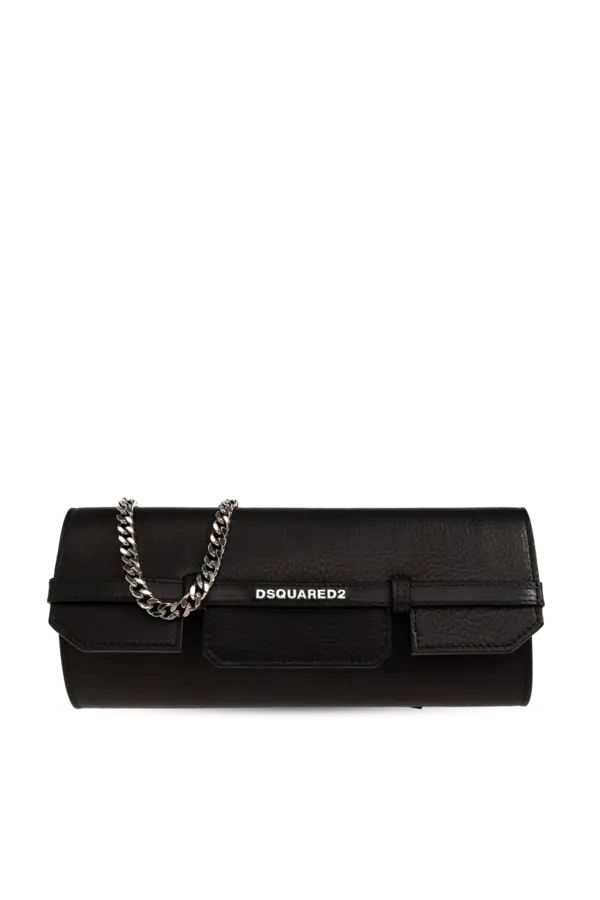 Dsquared2 Leather Clutch "twin - Black