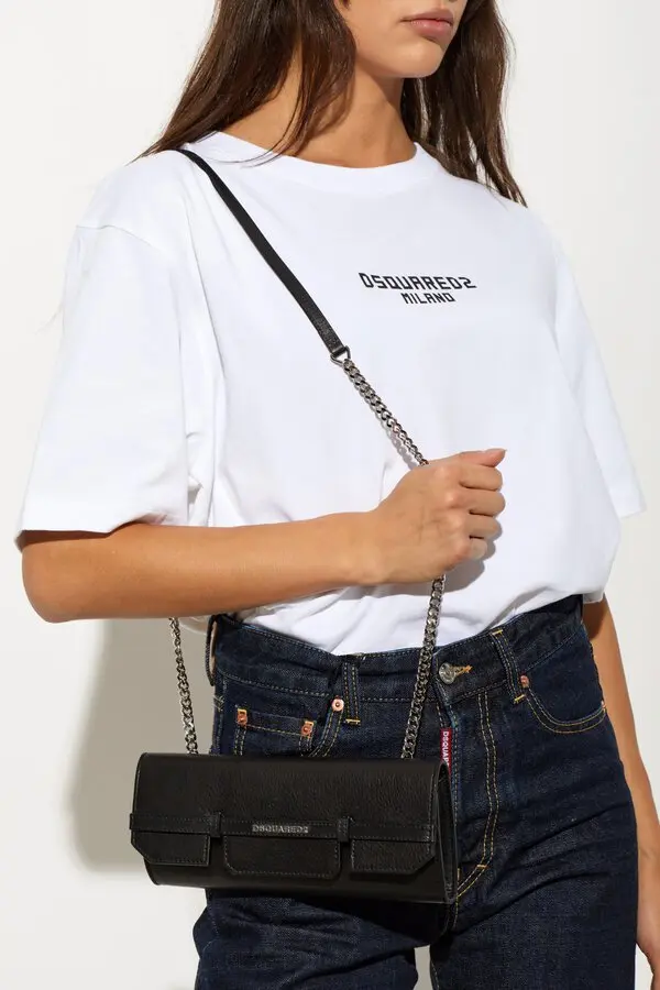 Dsquared2 Leather Clutch "twin