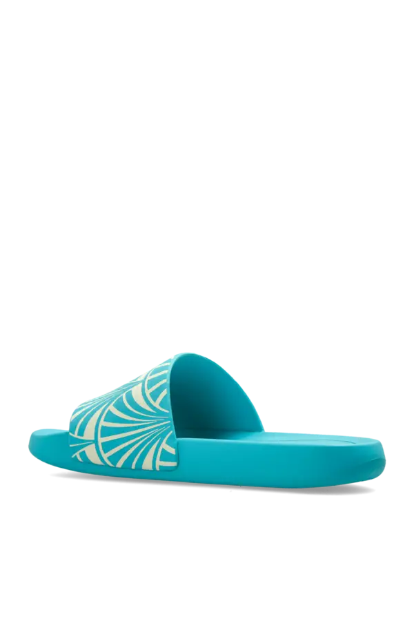 Mcm X Dj Khaled Graphic Print Rubber Slides