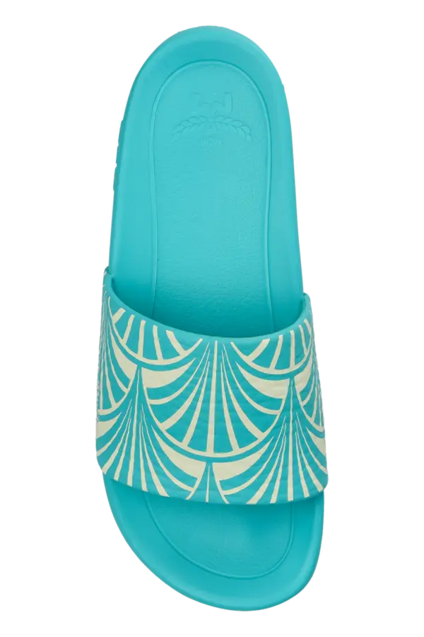 Mcm X Dj Khaled Graphic Print Rubber Slides