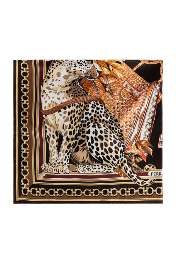 FERRAGAMO Silk Scarf With Print