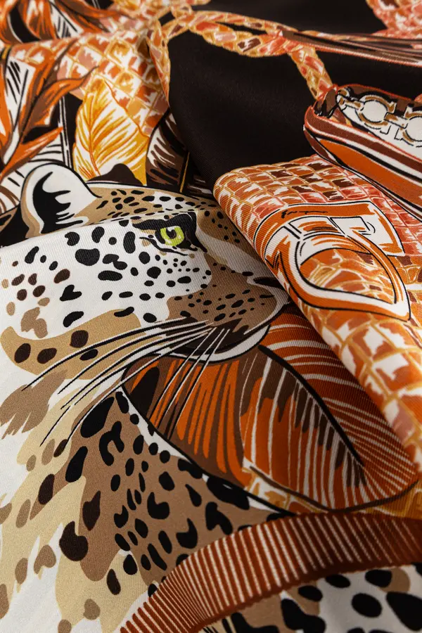FERRAGAMO Silk Scarf With Print